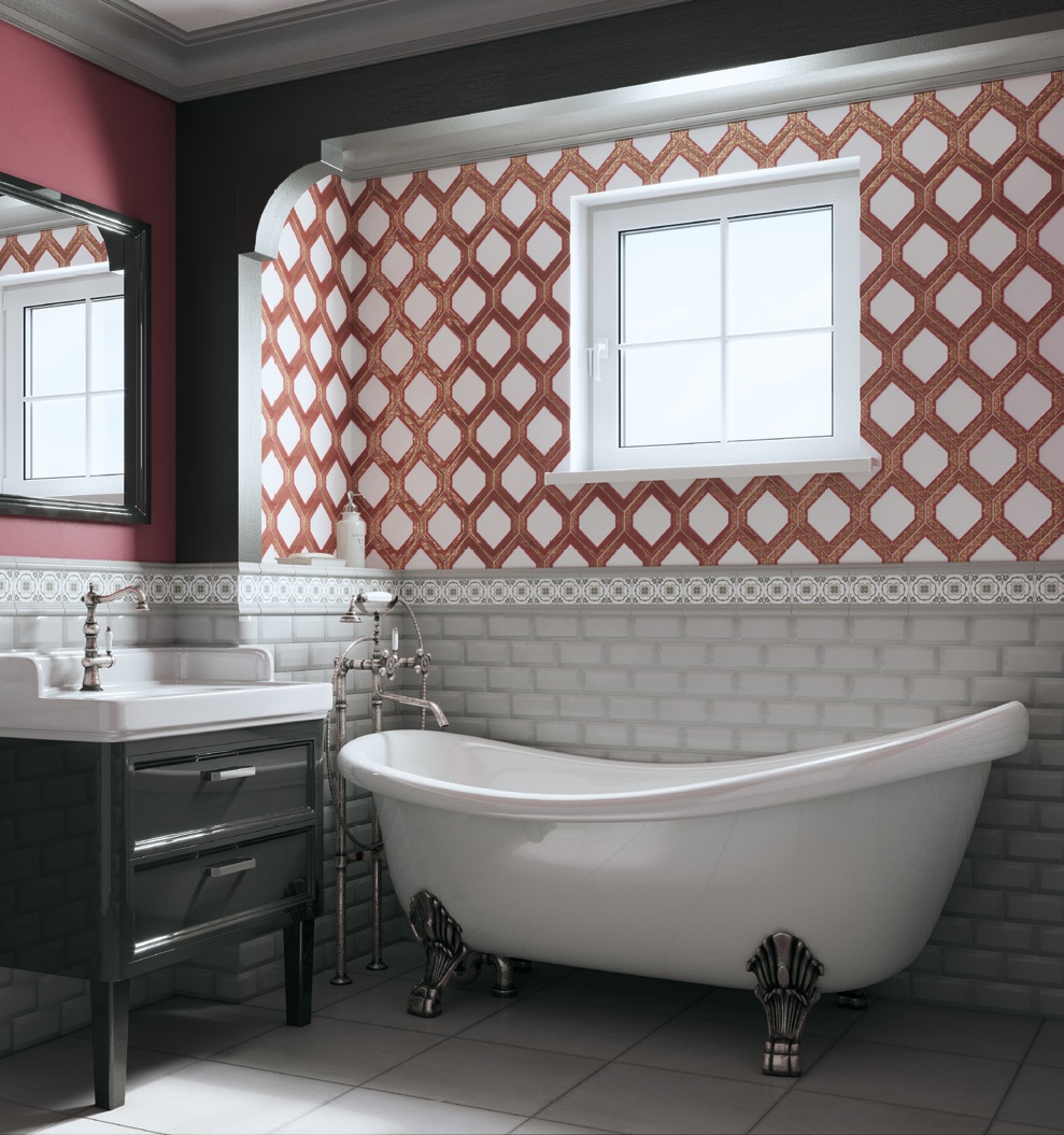 Бордюр Багет Клемансо серый глянцевый 15x3x1,6 (арт. BLD031) купить в интернет-магазине KERAMA ...